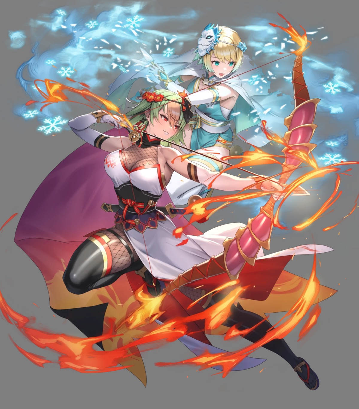 nintendo cuboon fire emblem fire emblem heroes fjorm (fire emblem) laegjarn cleavage fishnets ...